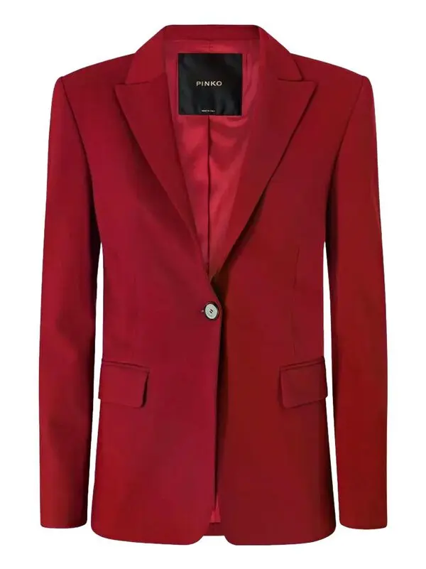 Pinko Single-breasted Peak Lapel Blazer - Red