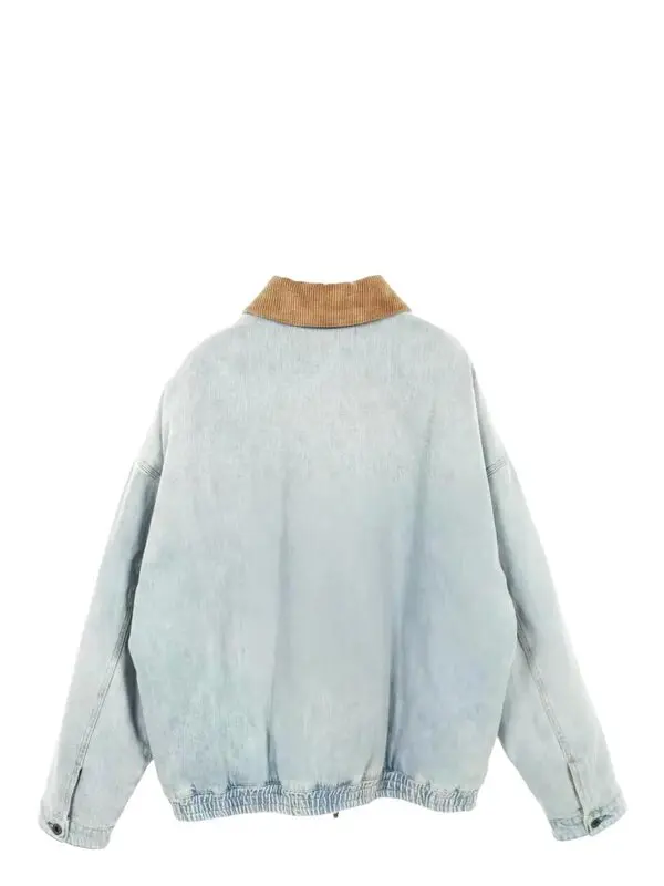 Miu Miu Corduroy Collar Denim Jacket - Blue