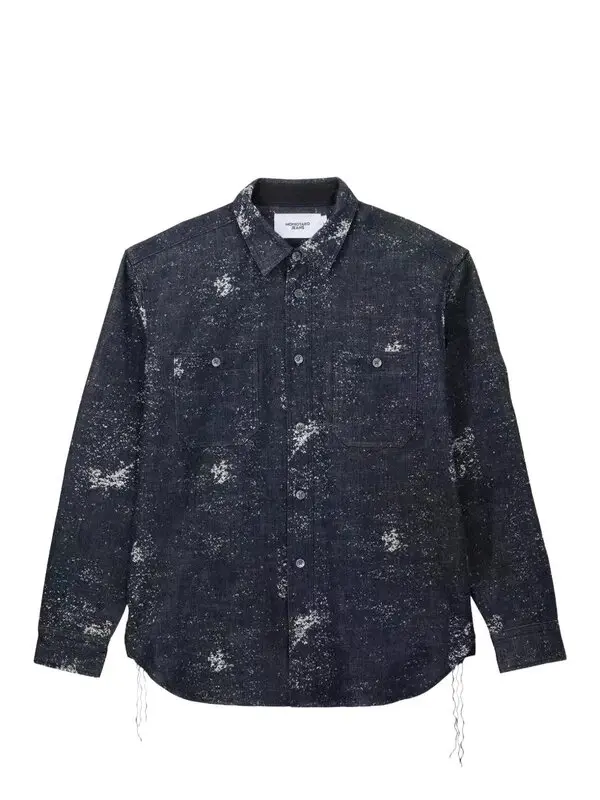 MOMOTARO Jaguard Long-sleeve Shirt - Blue