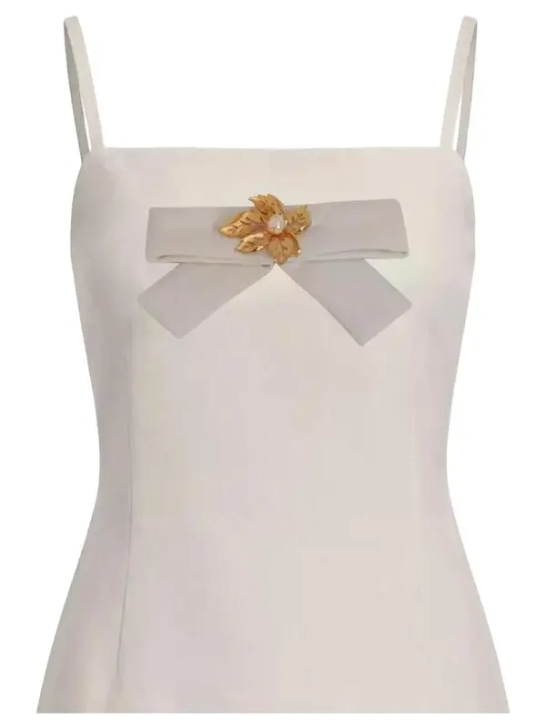 Dolce & Gabbana Bow Detail A-line Mini Dress - White