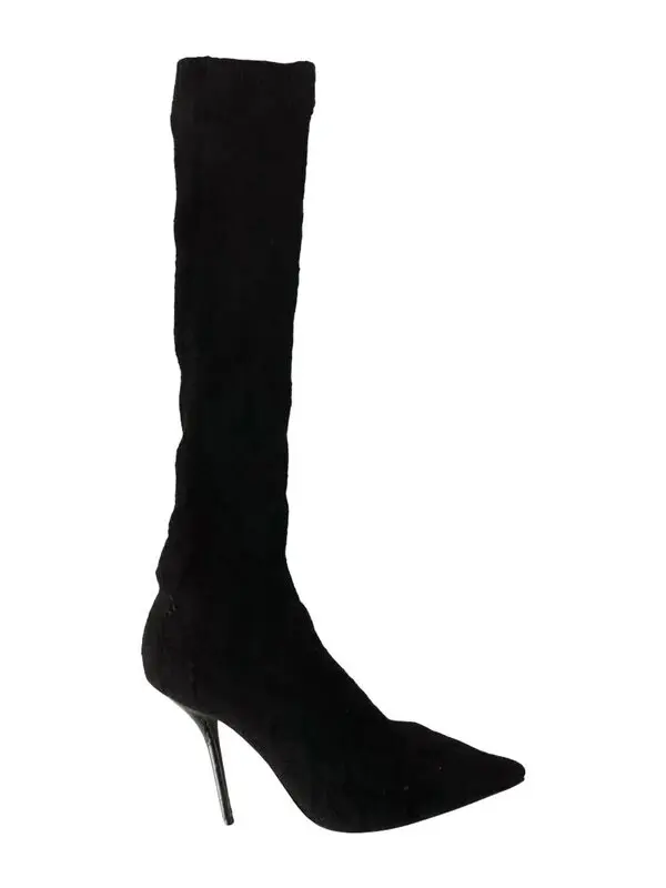 Dolce & Gabbana Pointed-toe Knee-high Stiletto Boots - Black