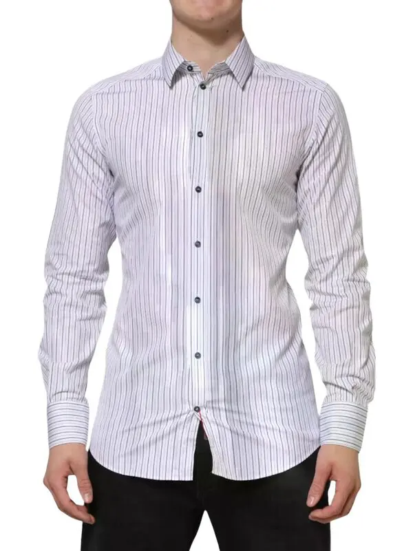 Dolce & Gabbana Striped Cotton Shirt - White