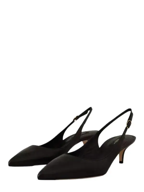 Dolce & Gabbana Pointed-toe Slingback Heeled Pumps - Black
