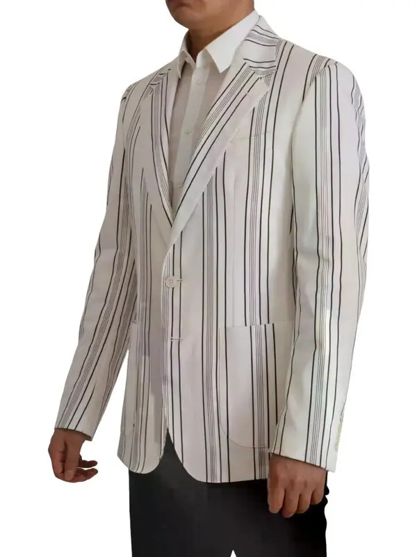 Dolce & Gabbana Pinstripe Single-breasted Blazer - White