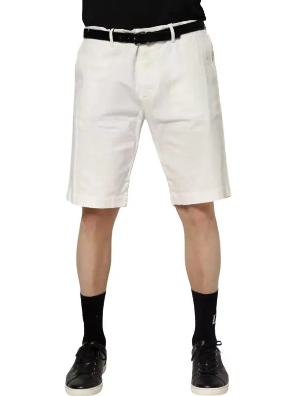 Dolce & Gabbana Belted Chino Shorts - White