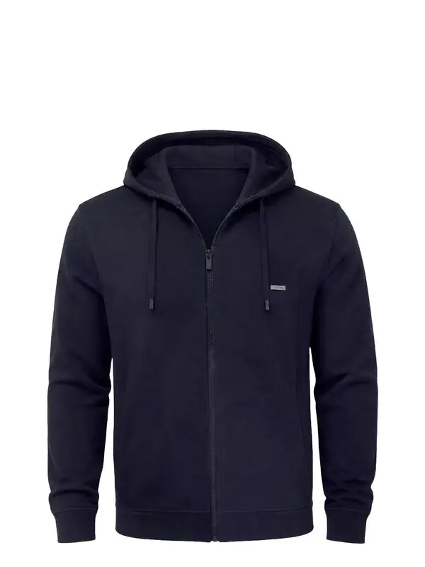 Costume National Zip-up Drawstring Hoodie - Blue