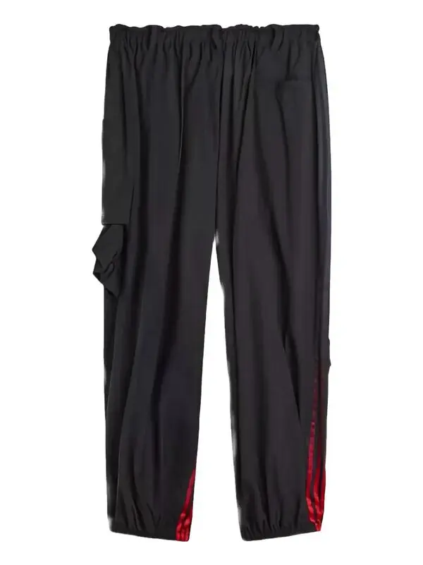 Y3 Side Stripe Wide-leg Track Pants - Black