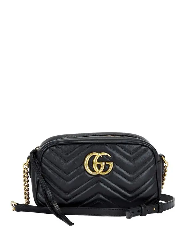 Gucci Gg Marmont Quilted Leather Shoulder Bag - Black