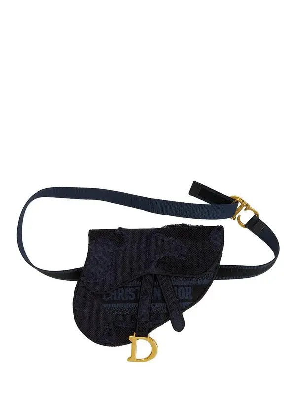 FWRD RENEW Dior Embroidered Saddle Belt Bag - Blue