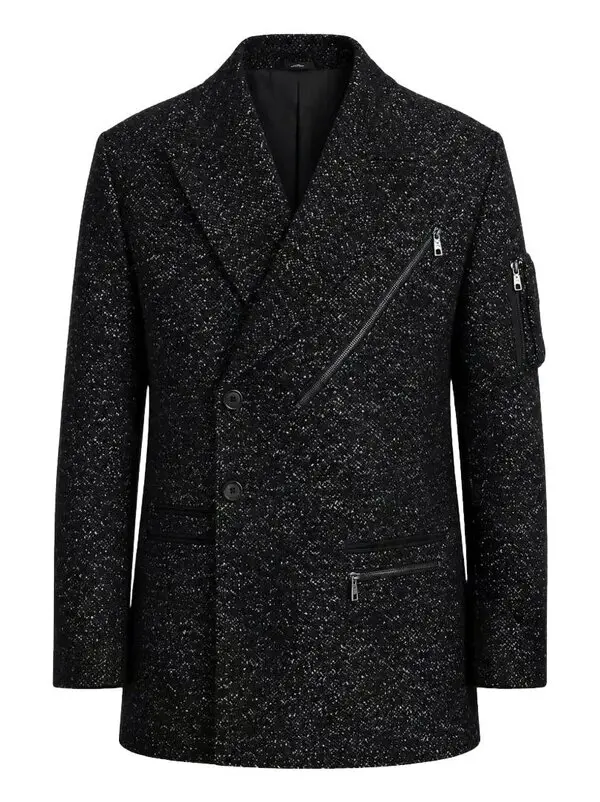 Dolce & Gabbana Flecked Double-breasted Blazer - Black