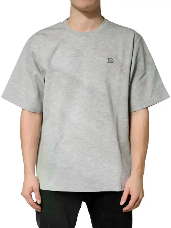Dolce & Gabbana Dg Logo-plaque T-shirt - Grey