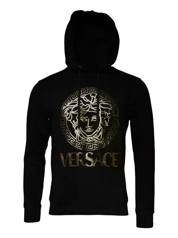 Versace Medusa Print Hoodie - Black