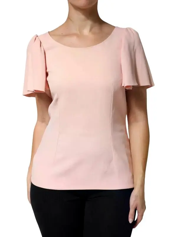 Dolce & Gabbana Flutter Sleeve Blouse - Pink