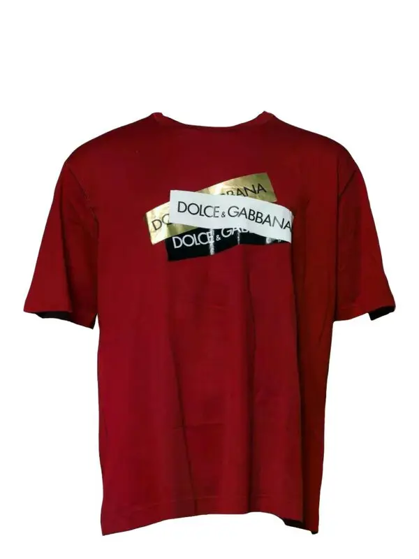 Dolce & Gabbana Logo-print Cotton T-shirt - Red