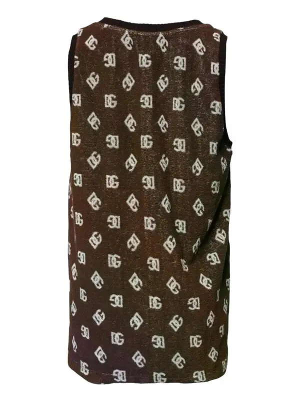 Dolce & Gabbana Monogram Logo Plaque Vest - Brown