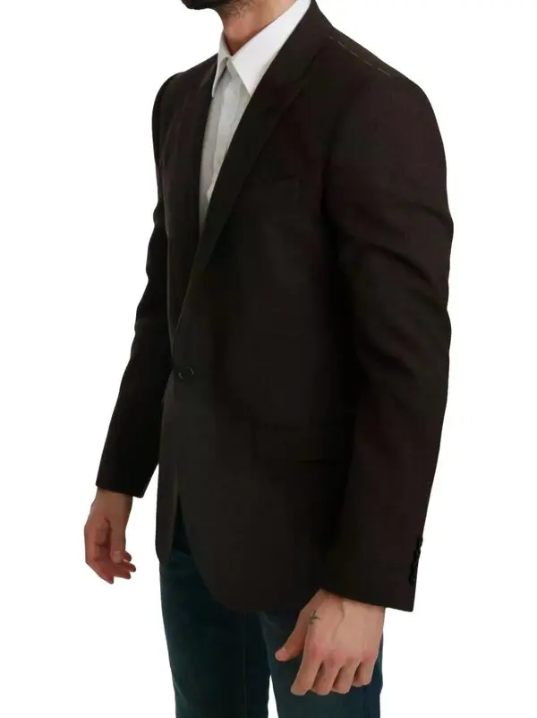 Dolce & Gabbana Peaked-lapel Single-breasted Blazer - Brown