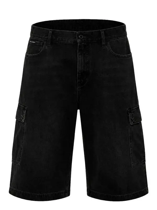 Dolce & Gabbana Denim Cargo Shorts - Black