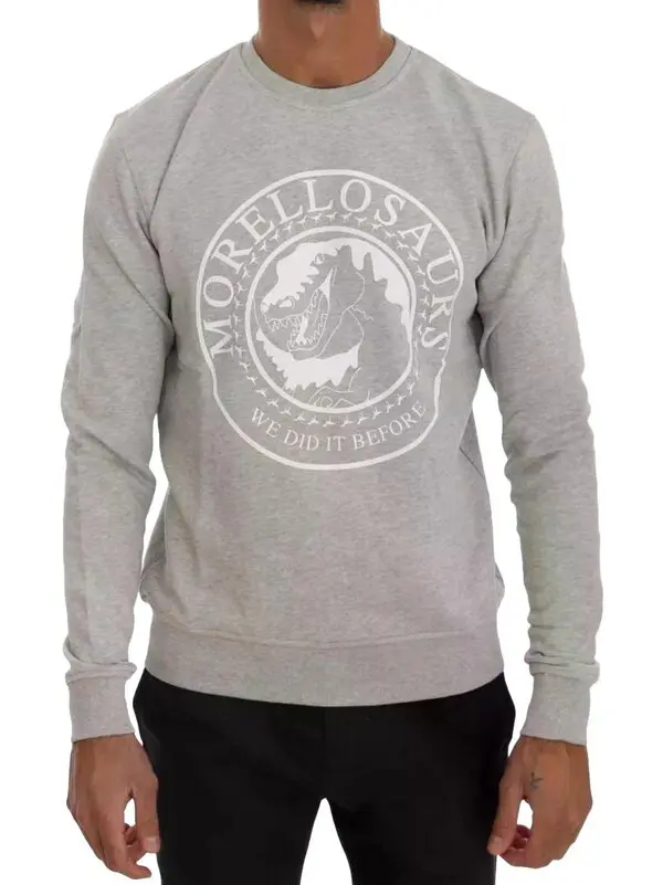 FRANKIE MORELLO Graphic Print Crewneck Sweatshirt - Grey