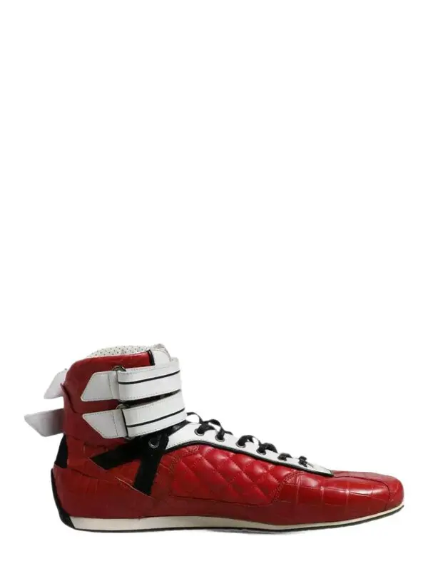 Dolce & Gabbana High Top Sneakers With Touch-strap Fastening - Red