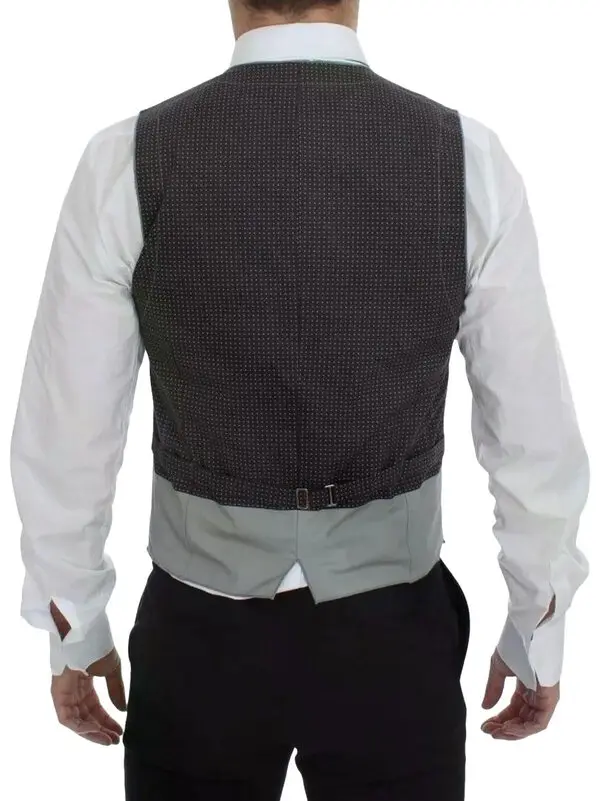 Dolce & Gabbana Polka-dot Two-tone Vest - Black
