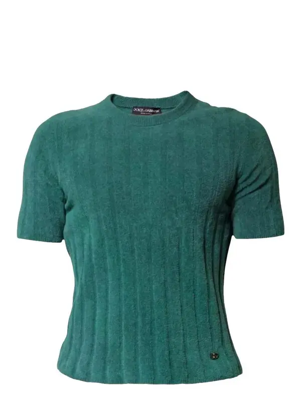 Dolce & Gabbana Ribbed-knit T-shirt - Green