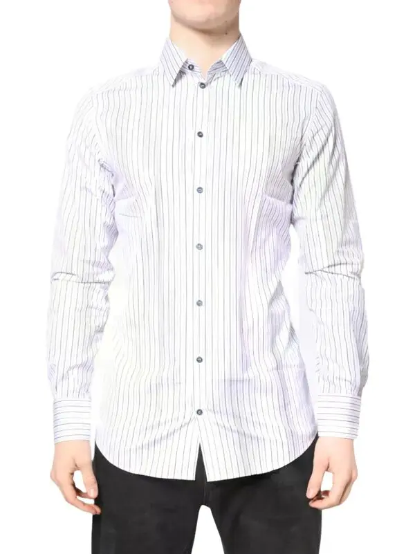 Dolce & Gabbana Striped Cotton Shirt - White