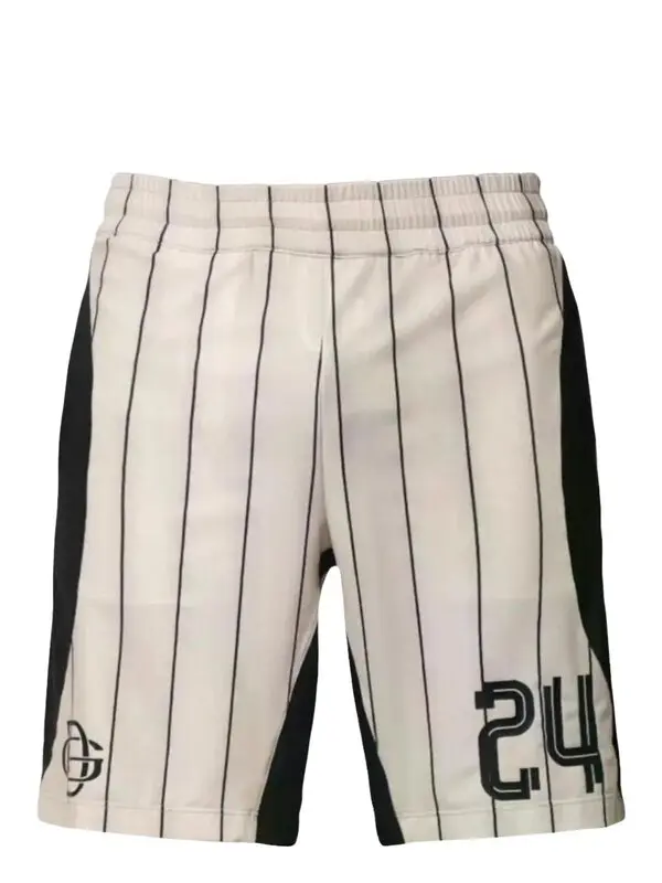 Dolce & Gabbana Dg Logo Pinstripe Shorts - Neutrals