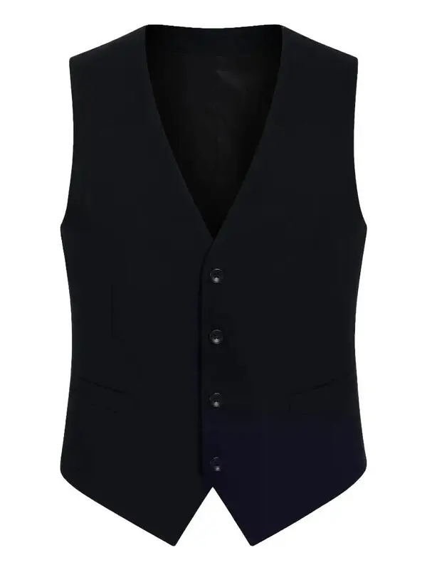 Dolce & Gabbana Pointed Hem Waistcoat - Black