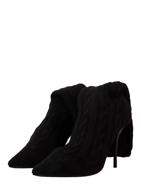 Dolce & Gabbana Cable-knit Knee-high Boots - Black