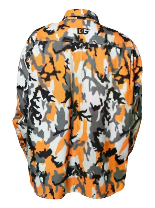 Dolce & Gabbana Camouflage-print Denim Jacket - Orange