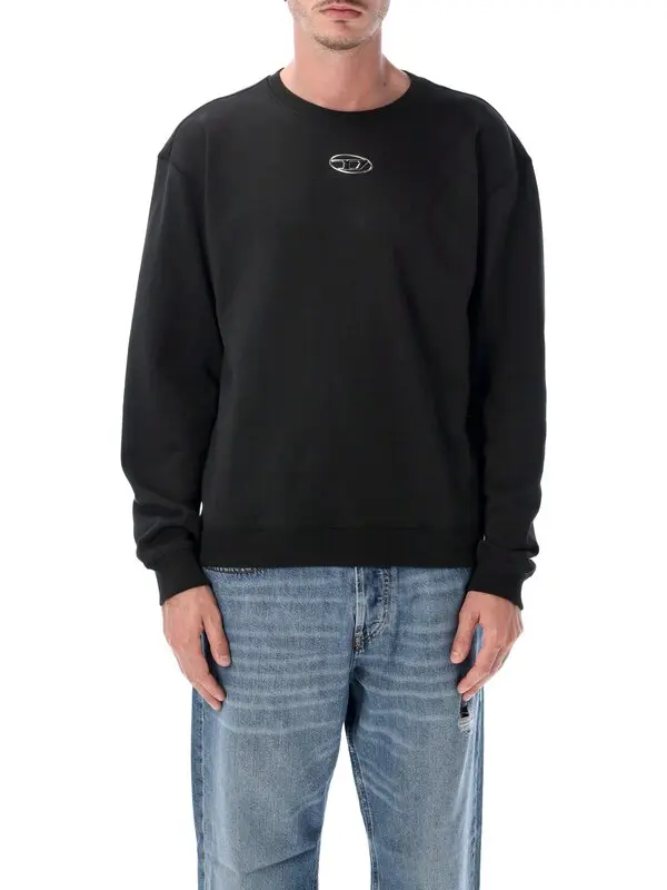 DIESEL® Logo Crewneck Sweatshirt - Nero