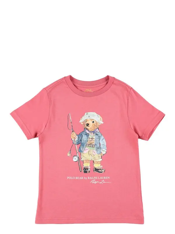 Polo Ralph Lauren Cotton Jersey T-shirt With Polo Bear Print - Red