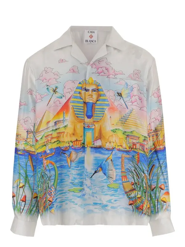 Casablanca Printed Silk Bowling Shirt - Multi