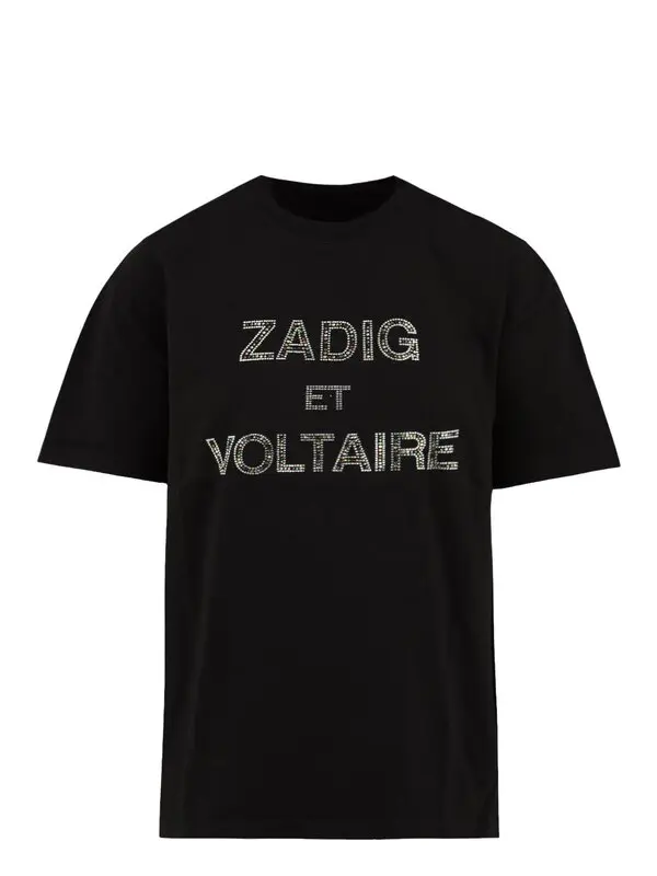 Zadig&Voltaire Tedda T-shirt With Rhinestones - Black