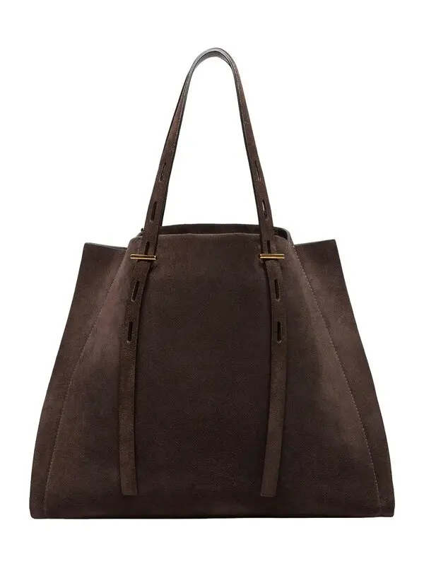 MINOBOSSI Paula Suede Handbag - Brown