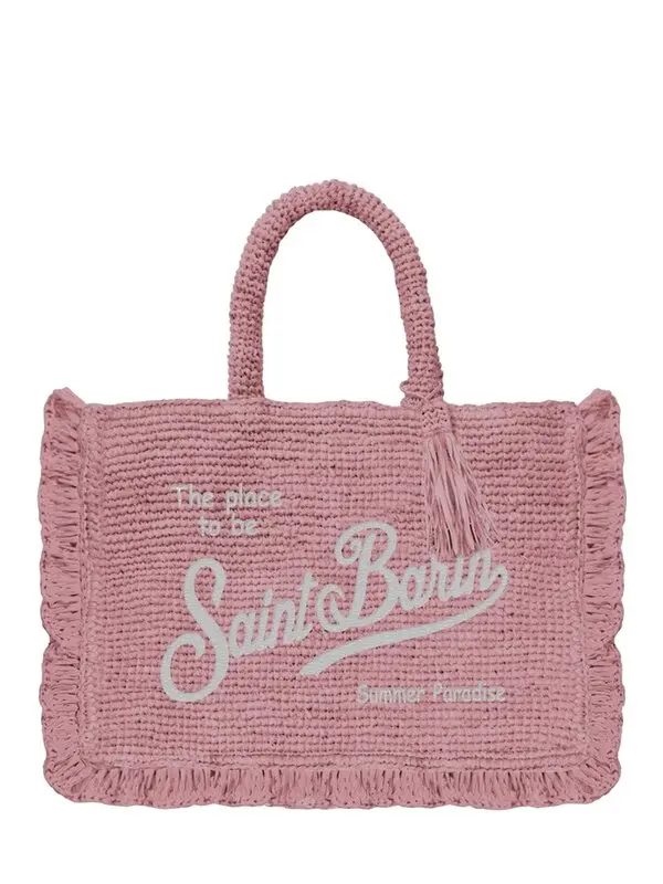 MC2 SAINT BARTH Raffia Tote - Rosa