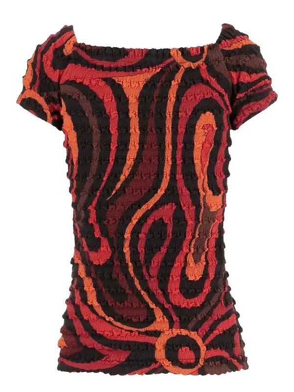 Emilio Pucci Crinkled Finish -print Top - Multi