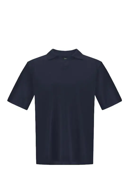 Herno Jersey Knit Effect Polo - Blu