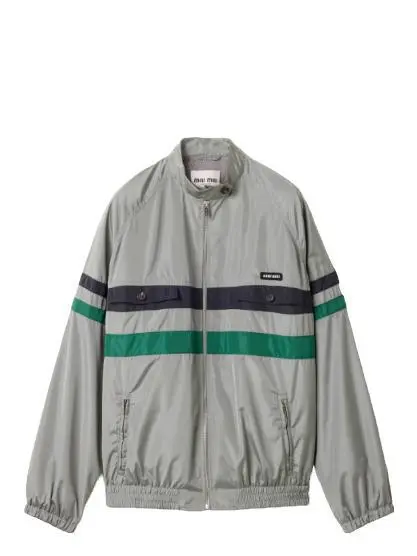 Miu Miu Silk Technical Jacket - Piombo