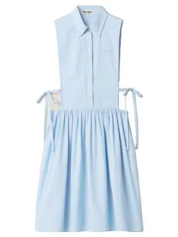 Miu Miu Popeline Dress - Azzurro