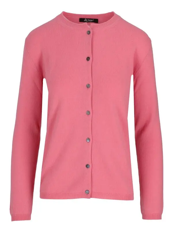 LA ROSE Cashmere Cardigan - Rosa Bubble