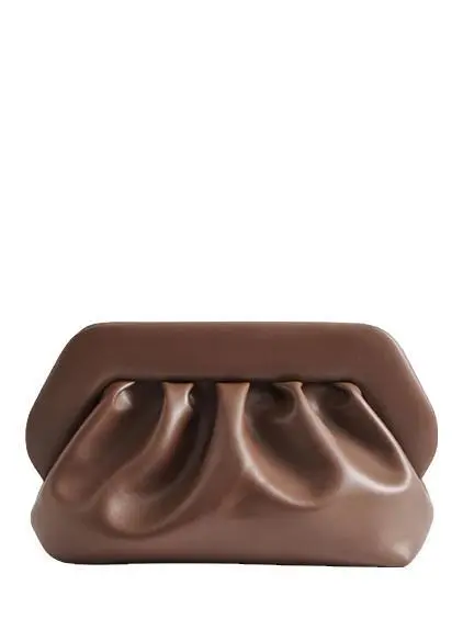THEMOIRE Bios Vegan Fabric Clutch - Friar Brown