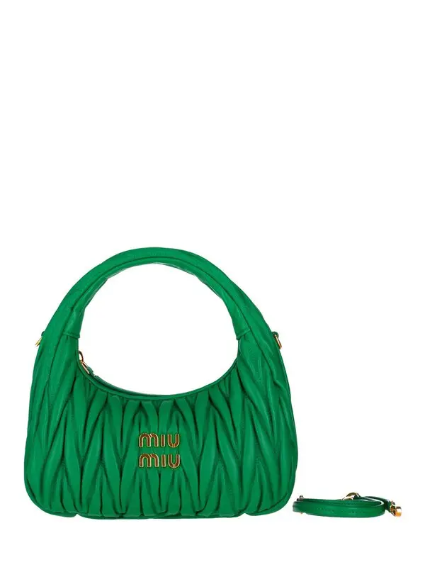 Miu Miu Matelassé Shoulder Bag - Mango