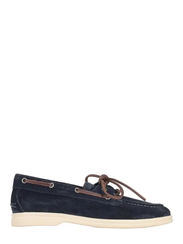BEKK Fondo Latte Suede Lace-up Boat Shoes - Midnight