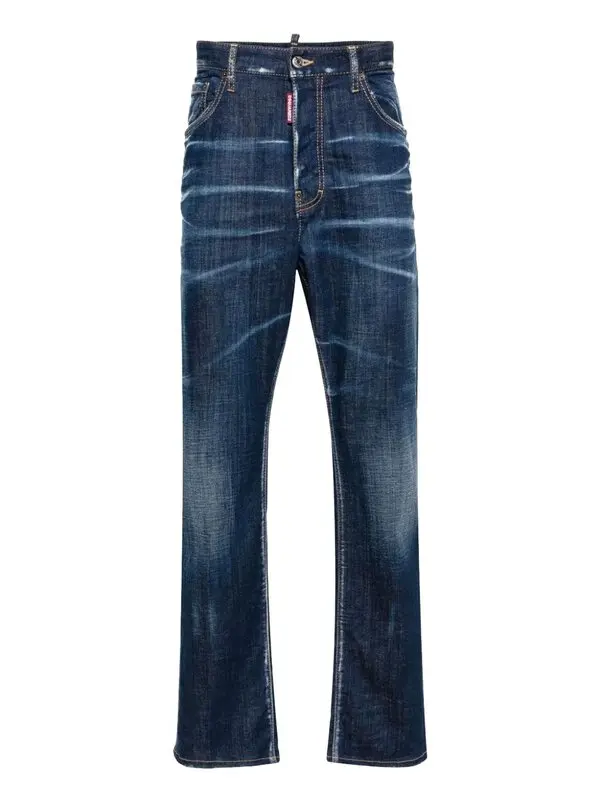 Dsquared2 Mid Rise Skinny Jeans - Navy Blue