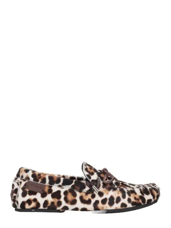 Paul Smith Leopard Print Loafers - Brown