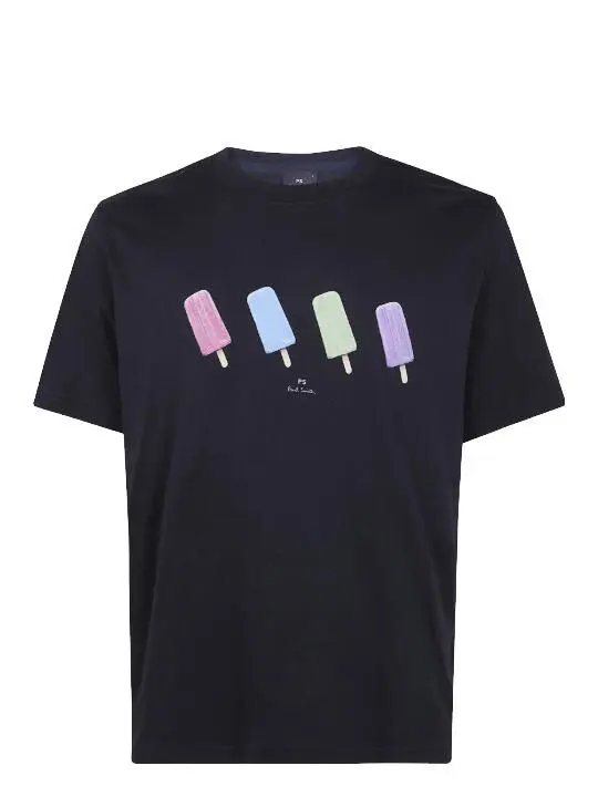 Paul Smith Regular Fit T-shirt With Lollies Print - Black