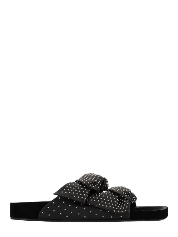 Isabel Marant Étoile Embellished Bow Sandals - Black/silver