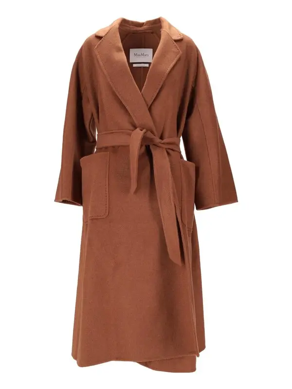 Max Mara Belted Wool Coat - Cuoio