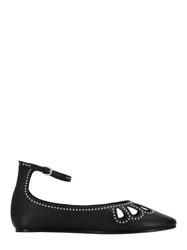 Isabel Marant Étoile Ballerinas With Stud Embellishments - Black/silver